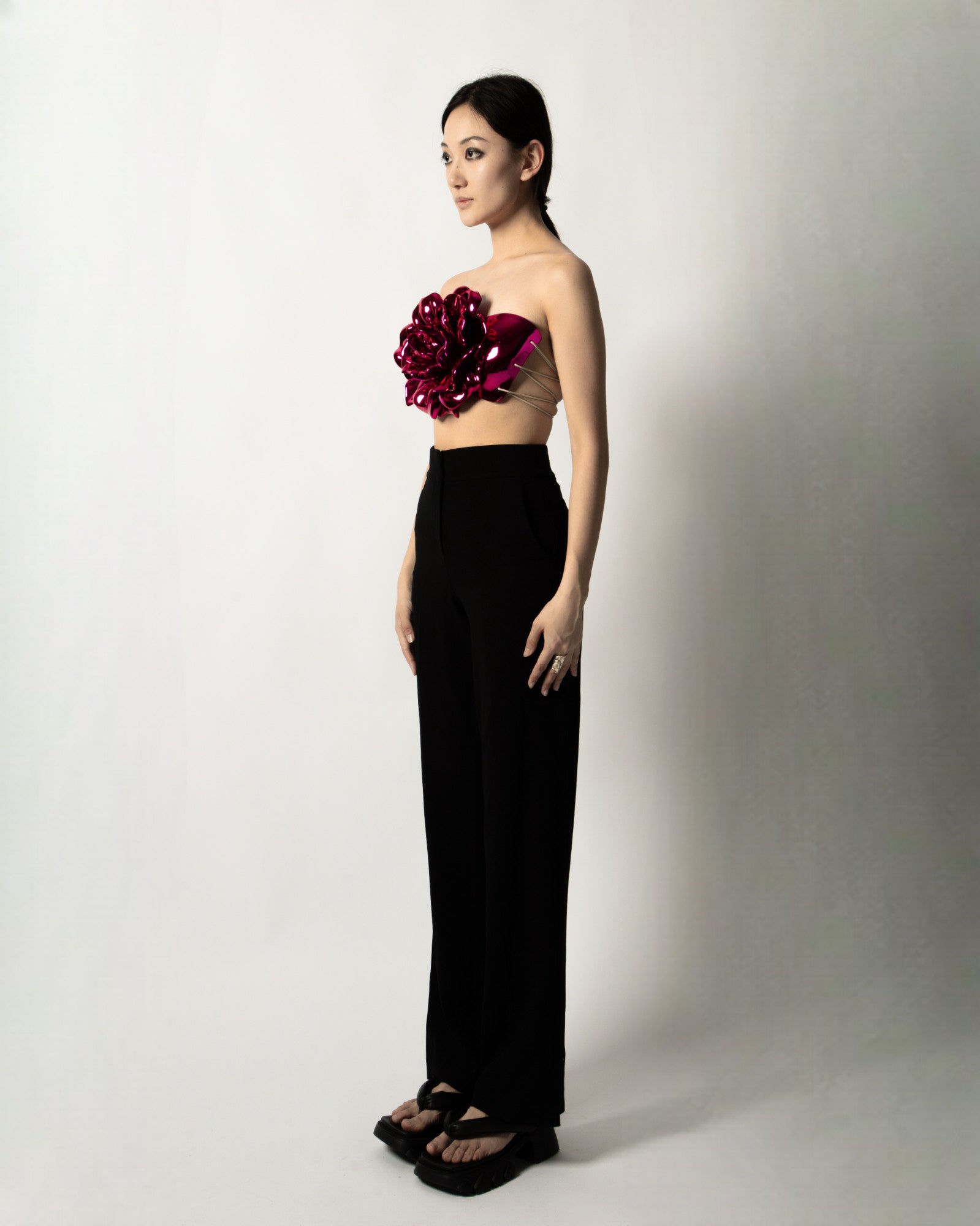 METALLIC FLORAL RESIN BRA – MAISON DE HOE